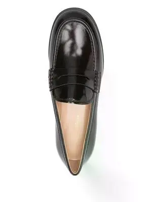 GIANVITO ROSSI Leather Penny Loafers