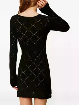 TWINSET Diamond-pattern Mini Dress