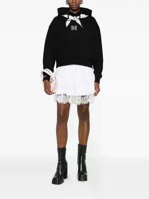HAMZA Embroidered Cropped Hoodie
