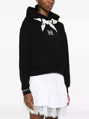 HAMZA Embroidered Cropped Hoodie