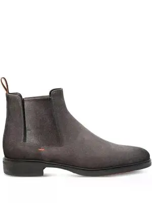 Santoni Elasticated Panel Suede Boots