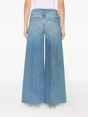 MOTHER The Swisher Sneak Fray Jeans - Blue
