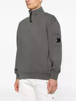 C.P. COMPANY Half-zip Pocket Sweatshirt - Grey