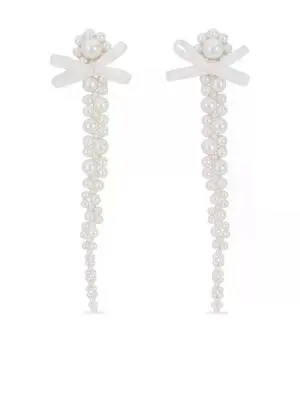 Simone Rocha Pearl Bow Drop Earrings - Neutrals