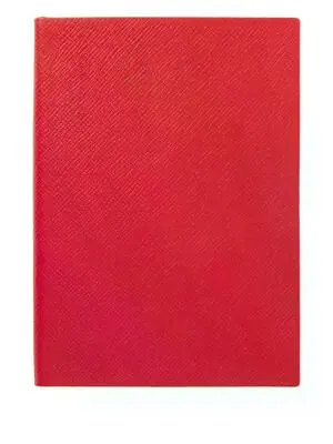 Smythson Panama Leather Notebook - Red