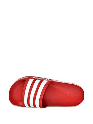 Adidas Three-stripe Cloudfoam Slides - Red
