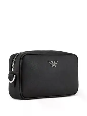 Emporio Armani Logo-plaque Wash Bag - Black
