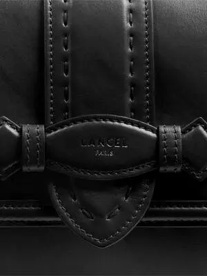 LANCEL Sienna Flap-detail Leather Shoulder Bag - Black