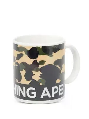 A BATHING APE Camo-print Pottery Mug