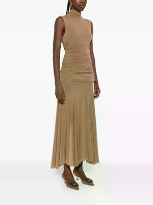 Magda Butrym High-neck Draped Maxi Dress