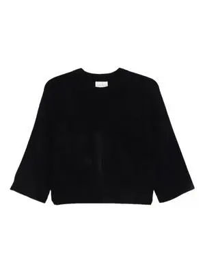 FORTE_FORTE Raglan-sleeve Cropped Sweater
