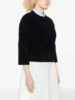 FORTE_FORTE Raglan-sleeve Cropped Sweater