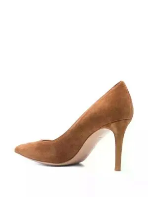 GIANVITO ROSSI 85mm Pointed-toe Suede Pumps - Brown