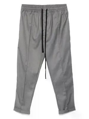 HAMZA Drawstring Cuffed Trousers - Grey