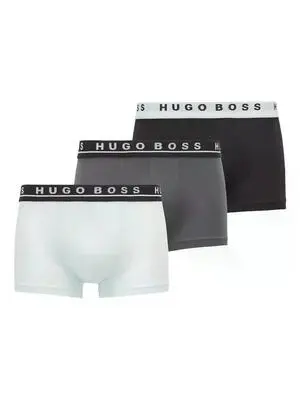 Hugo Logo-waistband Trunks - Grey