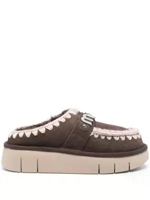 Mou Bounce Logo-plaque Mules - Brown