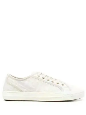 Fendi Domino Ff-motif Sneakers - Neutrals
