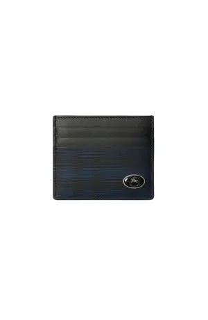 Burberry Tall Check Card Case - Navy