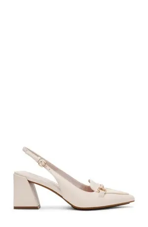 Anne Klein Royce Slingback Pointed Toe Pumps - Bone