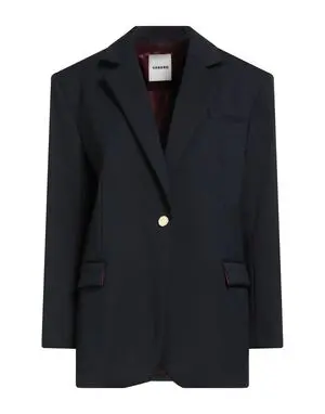Sandro Single-breasted Blazer In Polyester, Wool, And Elastane