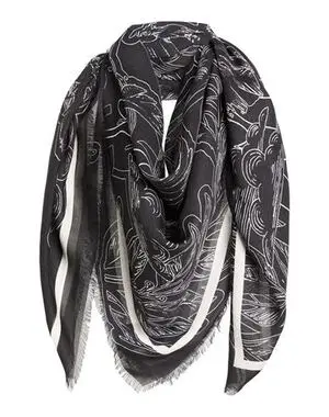 Givenchy Scarf Charcoal Modal, Cashmere - Grey