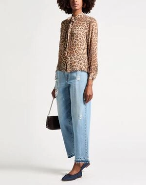 Maje Leopard-print Shirt With Bow Detail