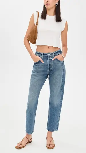 Citizens Of Humanity Winslow Low Rise Cropped Boyfriend Jeans - Pacifica