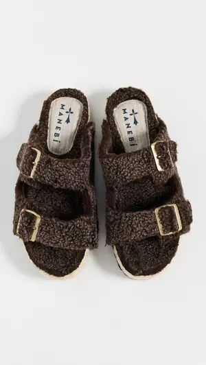 Manebí Nordic Faux Fur Sandals