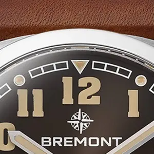 BREMONT Stainless Steel And Leather Terra Nova Field Watch