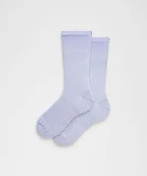 Lululemon Power Stride Crew Socks Dusty Lilac/serene Blue