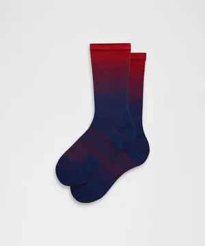Lululemon Power Stride Crew Socks - Oxford Red/clubhouse Blue