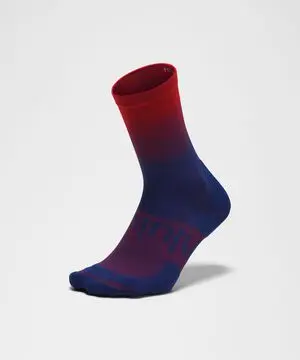 Lululemon Power Stride Crew Socks - Oxford Red/clubhouse Blue
