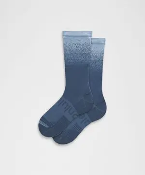Lululemon Power Stride Crew Socks Sinatra Blue/blue Twill