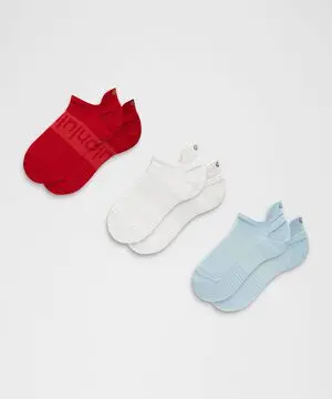 Lululemon Power Stride Tab Socks - Oxford Red/foam Cloud/white