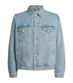 SAMSOE SAMSOE Organic Cotton Denim Trucker Jacket - Blue