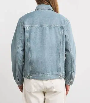 SAMSOE SAMSOE Organic Cotton Denim Trucker Jacket - Blue