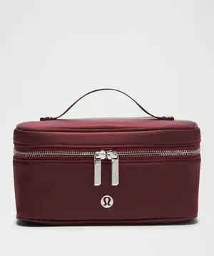 Lululemon Travel Toiletry Bag 3.5l - Burgundy Bay/black/silver