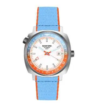 BAMFORD LONDON Stainless Steel Gmt Strap Watch - Blue