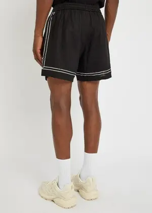 REPRESENT Border Ramie Shorts - Black