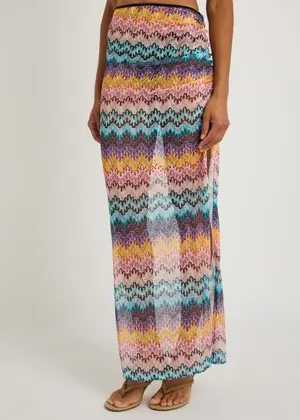 Missoni Zigzag-intarsia Mesh Midi Skirt