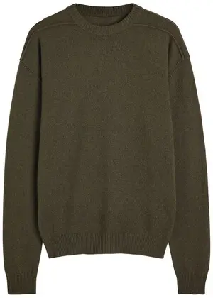 Rick Owens Cashmere-blend Jumper - Khaki