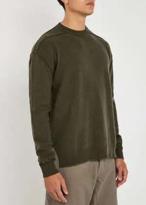 Rick Owens Cashmere-blend Jumper - Khaki