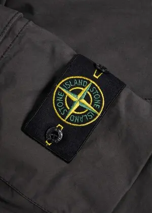 Stone Island Logo Stretch-cotton Cargo Trousers - Grey