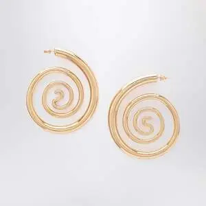 PANCONESI Spiral Serpent Hoop Earrings - Metal