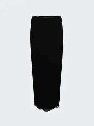 Wardrobe.NYC Layered Column Skirt - Black