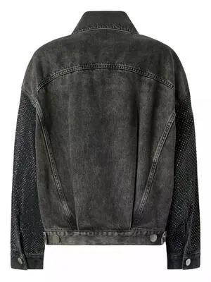 Pinko Stonewashed Embellished Denim Jacket