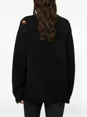 Moschino Smiley Face Distressed Sweater