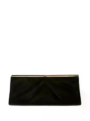 Dries Van Noten Pleated Velvet Clutch