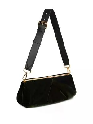 Dries Van Noten Pleated Velvet Clutch