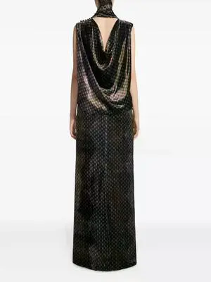 Dries Van Noten Printed High-neck Maxi Dress